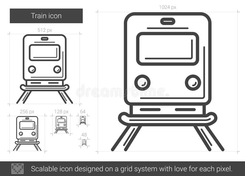 Train line icon. stock vector. Illustration of goods - 93884259