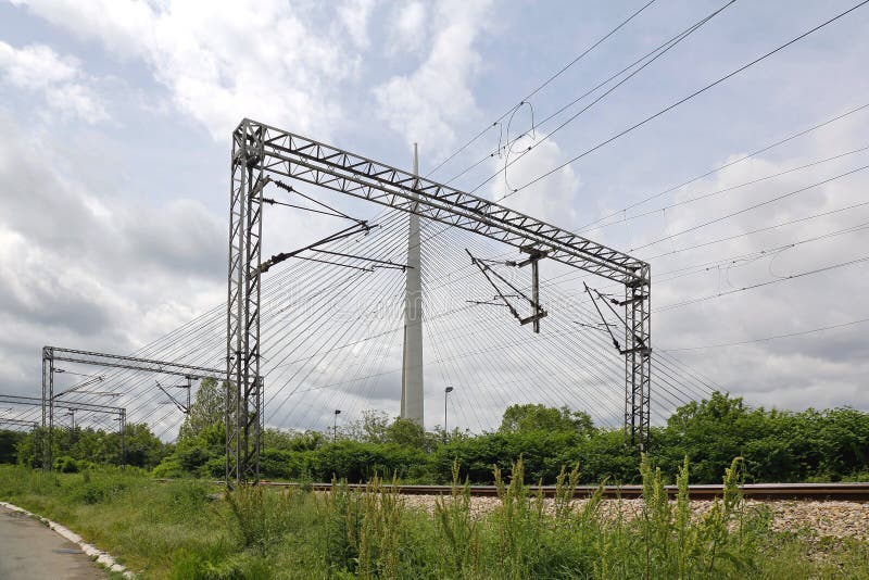 Train Line Power stock image. Image of railway, volt - 70103327