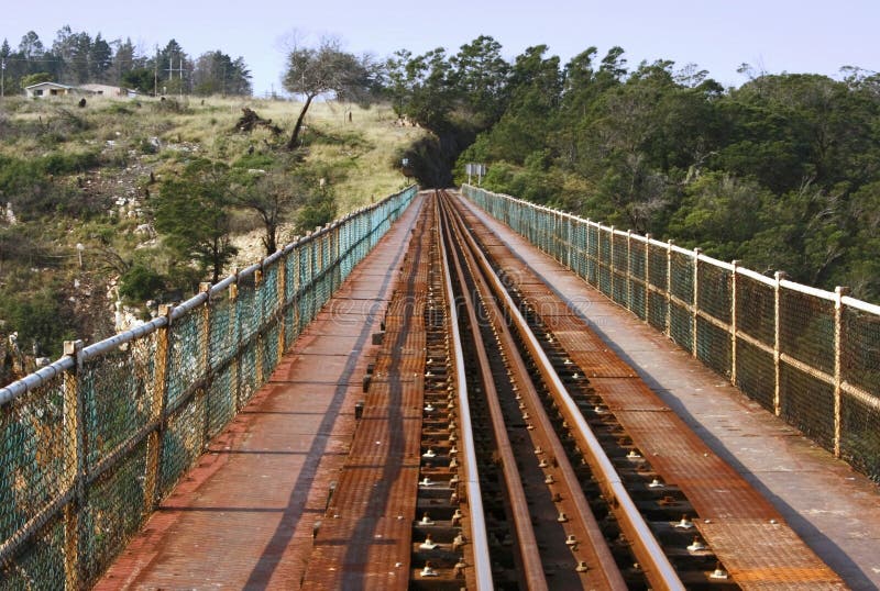 Train lines on a bridge stock image. Image of steel, dangerous - 3279725