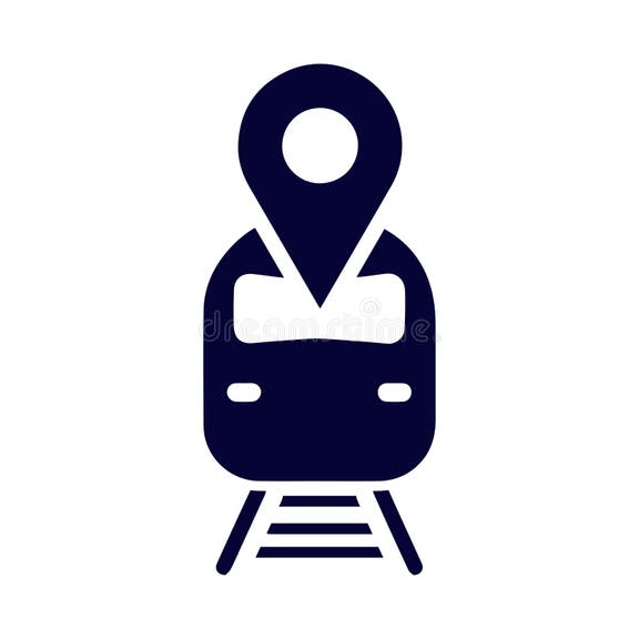 Train, Location, Pin, Car, Train Location Pin Icon Stock Vector ...