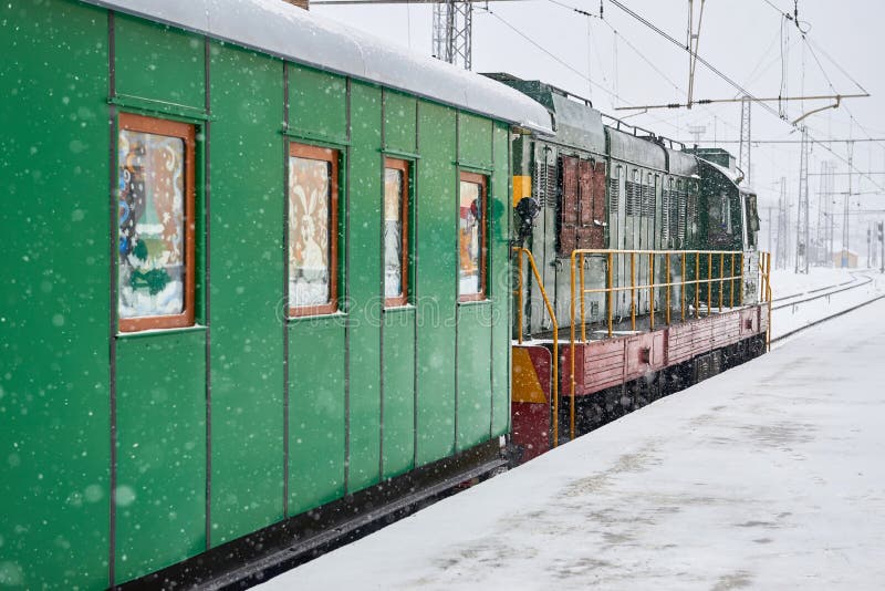 Train Locomotive with Railway Carriage Stock Image - Image of iron ...
