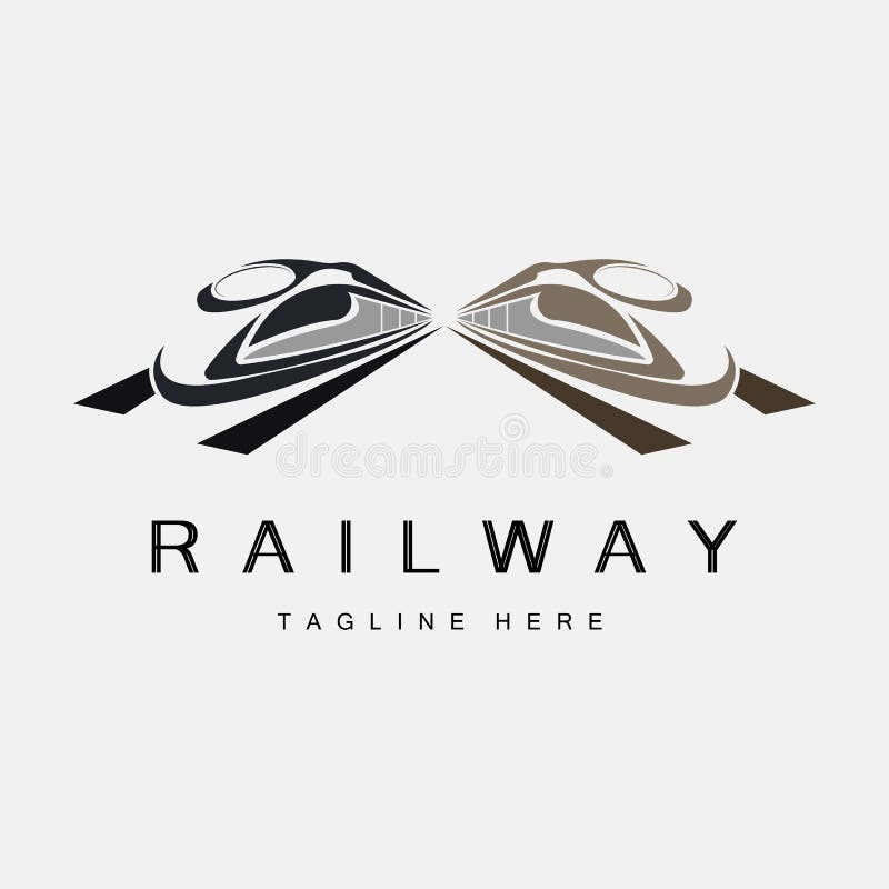 Train Logo Design. Fast Train Track Vector, Fast Transport Vehicle ...