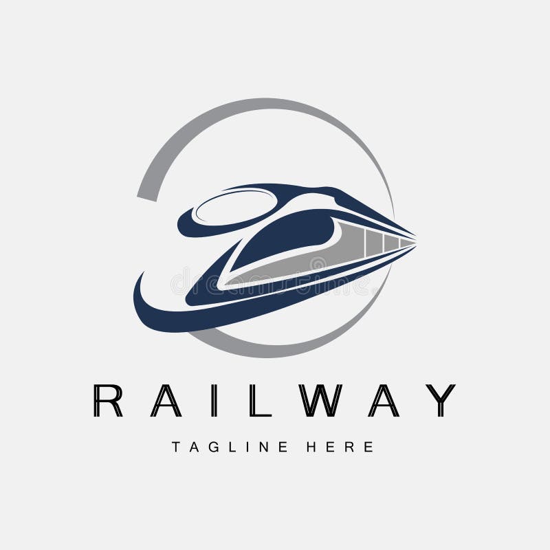 Train Logo Design. Fast Train Track Vector, Fast Transport Vehicle ...