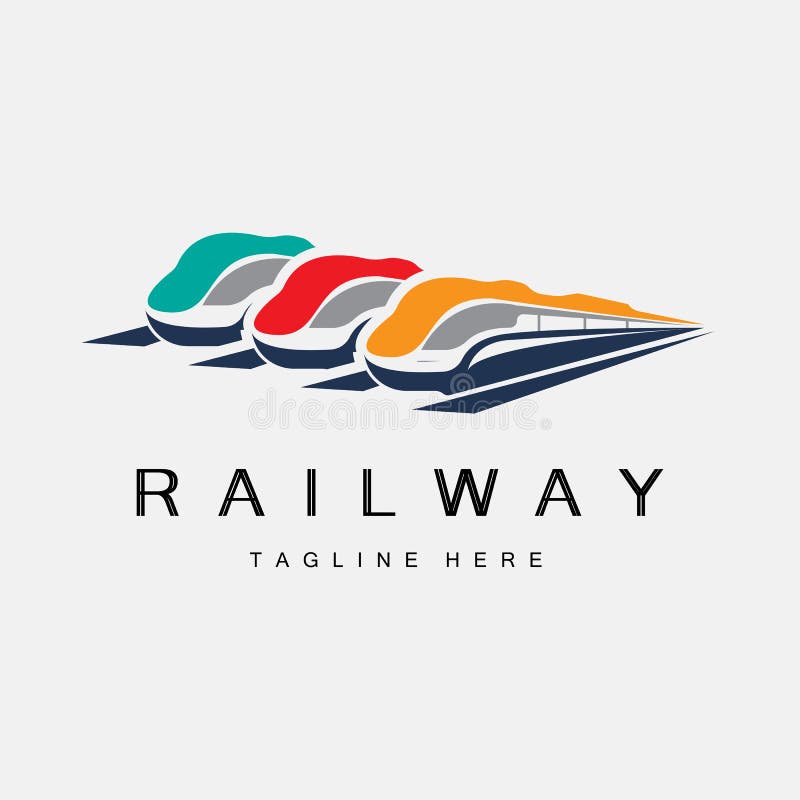 Train Logo Design. Fast Train Track Vector, Fast Transport Vehicle ...