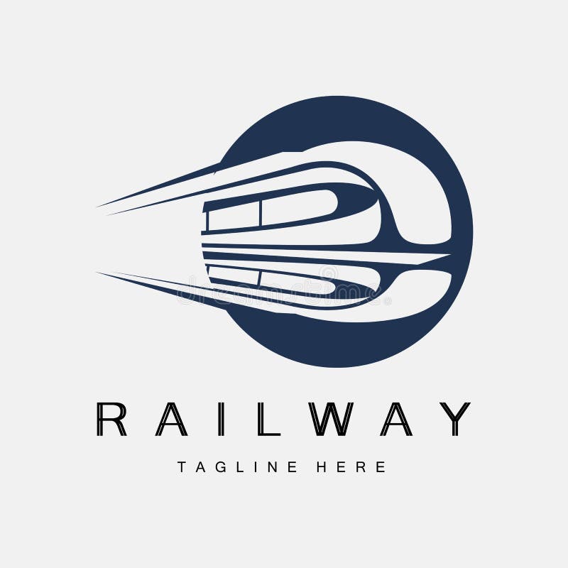 Train Logo Design. Fast Train Track Vector, Fast Transport Vehicle ...