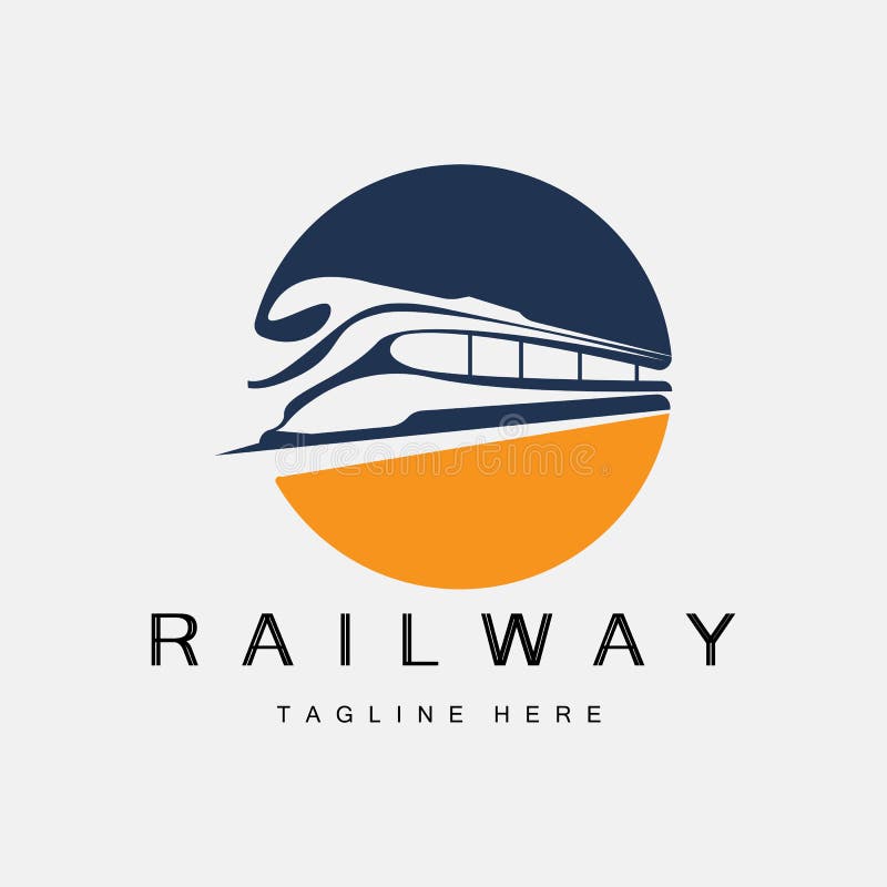 Train Logo Design. Fast Train Track Vector, Fast Transport Vehicle ...