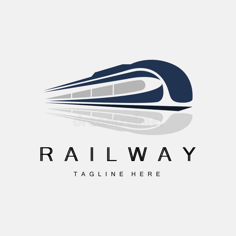 Train Logo Design. Fast Train Track Vector, Fast Transport Vehicle ...