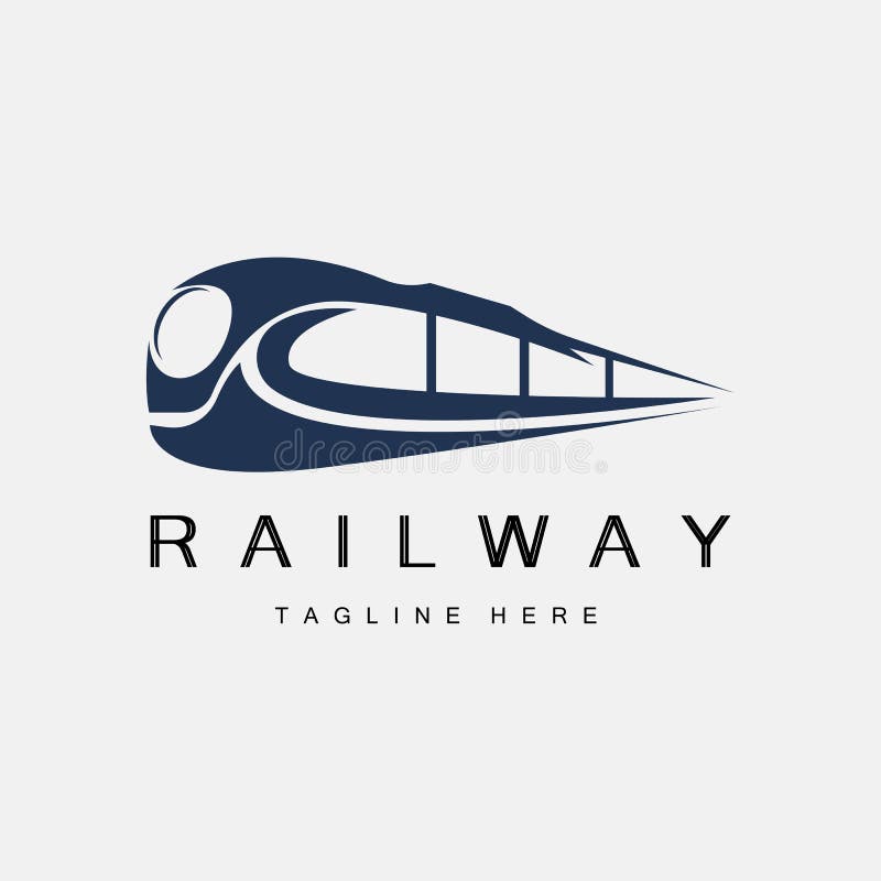Train Logo Design. Fast Train Track Vector, Fast Transport Vehicle ...
