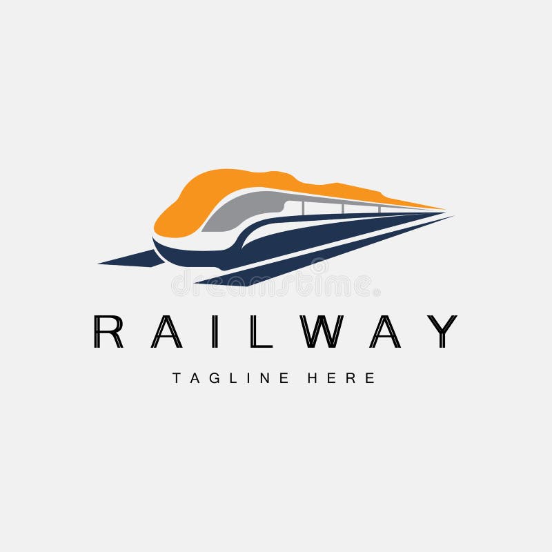 Train Logo Design. Fast Train Track Vector, Fast Transport Vehicle ...