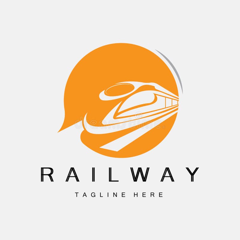 Train Logo Design. Fast Train Track Vector, Fast Transport Vehicle ...