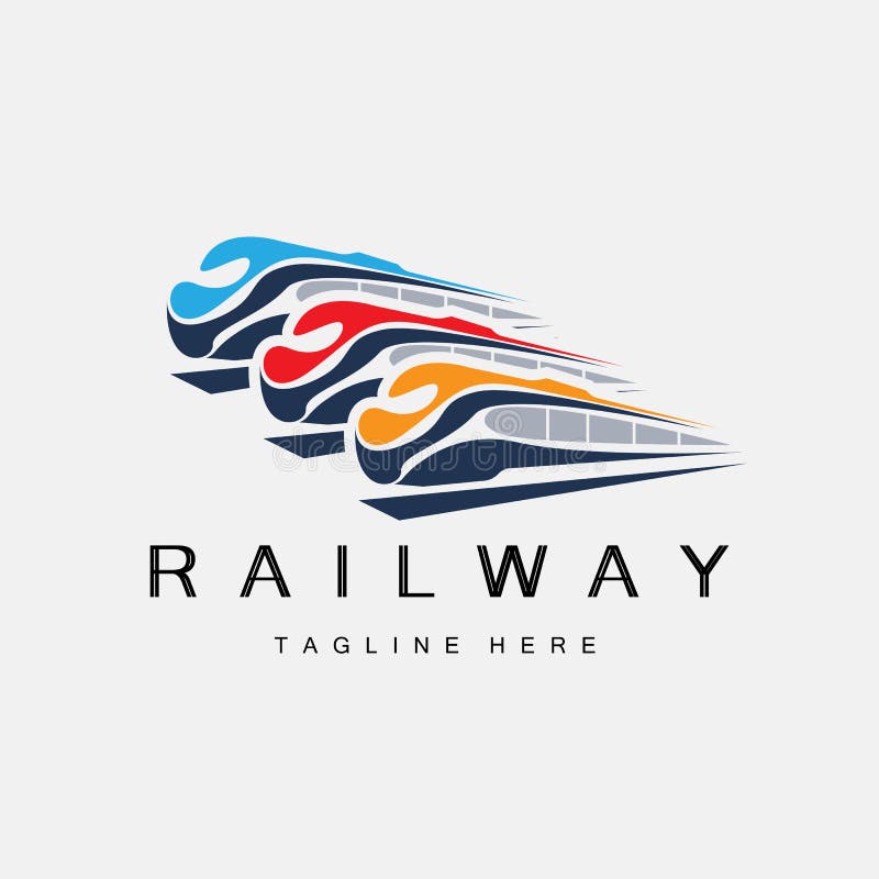 Train Logo Design. Fast Train Track Vector, Fast Transport Vehicle ...