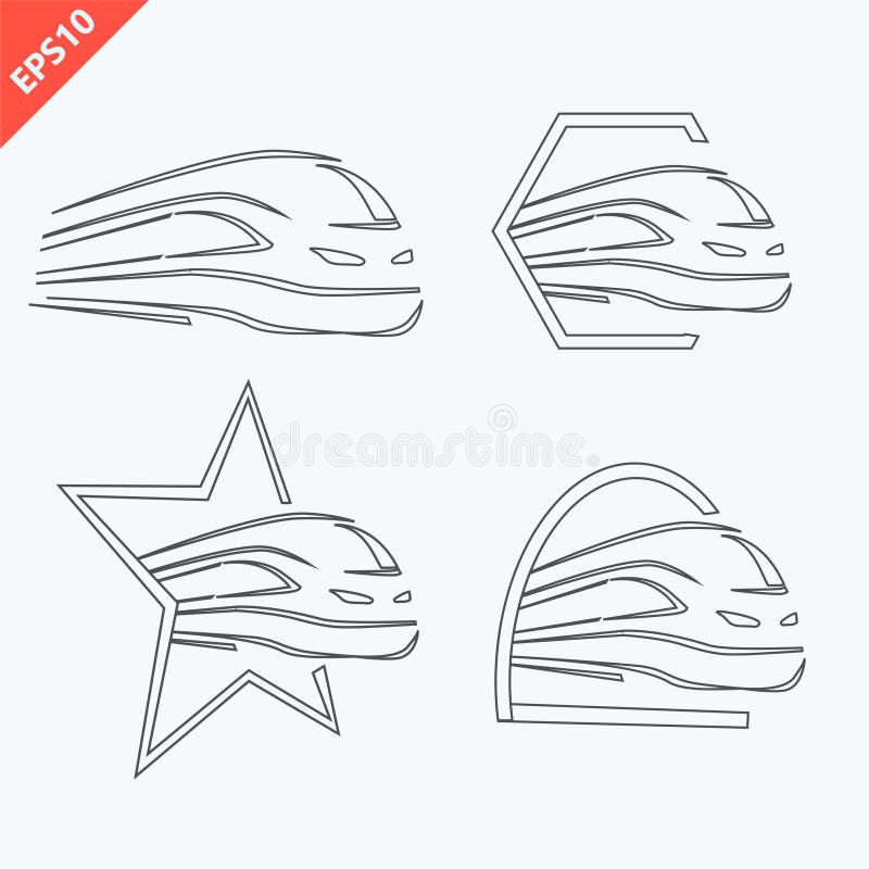 Train Logo Design Vector Illustration Stock Vector - Illustration of ...