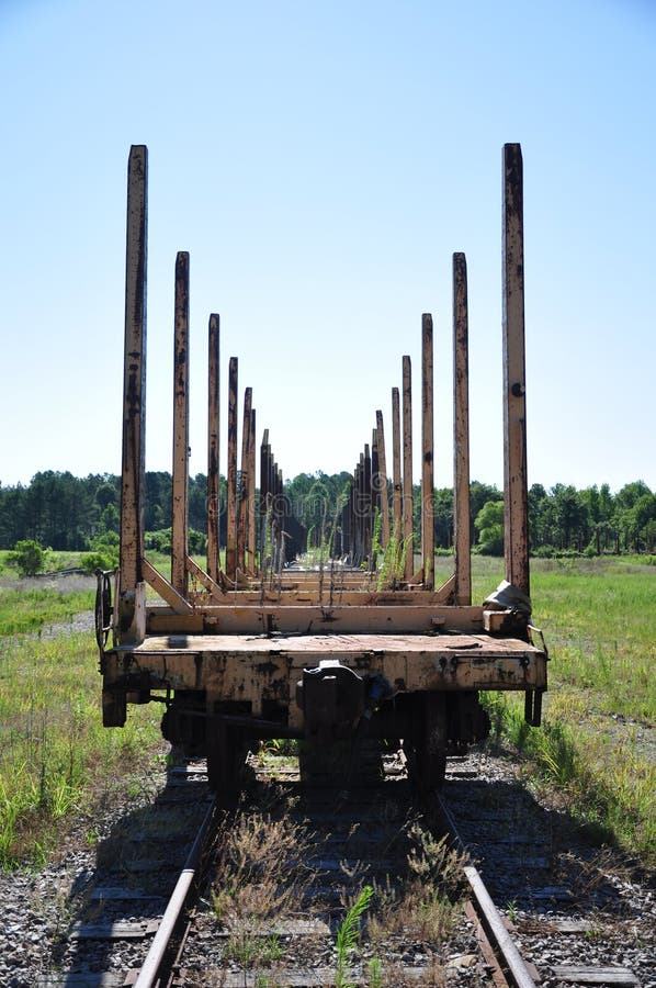 Lumber train fully laden stock photo. Image of heavy - 106502114