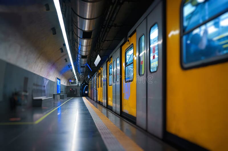 Train metro station stock image. Image of public, passenger - 258117347