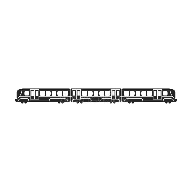 Train of Metro Vector Icon.Black Vector Icon Isolated on White ...