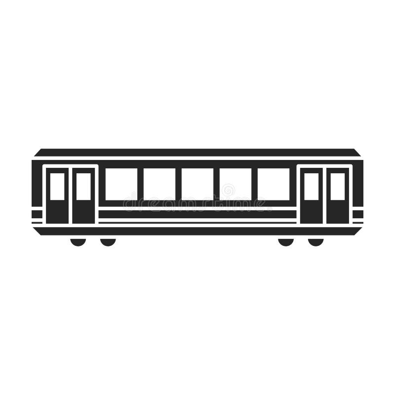 Train of Metro Vector Icon.Black Vector Icon Isolated on White ...