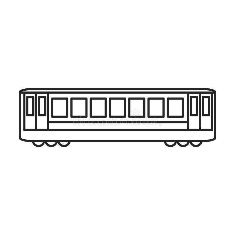 Train of Metro Vector Icon.Line Vector Icon Isolated on White ...