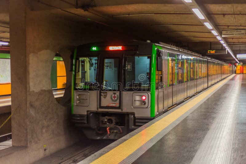 Train in milan stock photo. Image of opening, metro, public - 57643764
