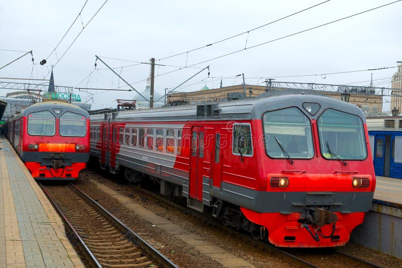 Train on Moscow Passenger Platform Stock Image - Image of moscow ...