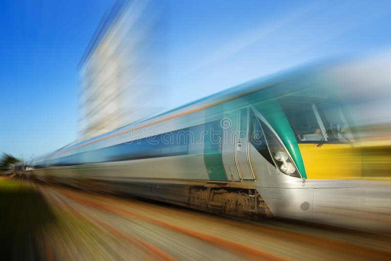 Train in motion stock photo. Image of train, track, locomotive - 10522372