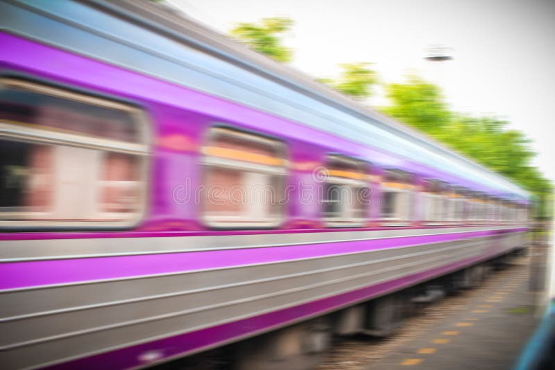 Train with Motion Blur Effect Stock Image - Image of commuting ...