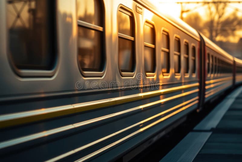 Train in Motion. Fast, Dynamic, Travel. Speed, Transportation, Railway ...