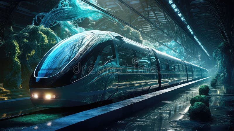 Train in Motion, Precisionist Lines and Dreamlike Scenery, Light ...