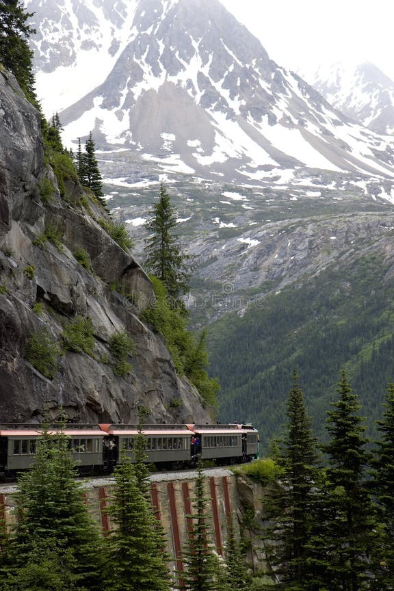 Train in mountains stock image. Image of snow, beautiful - 6827269