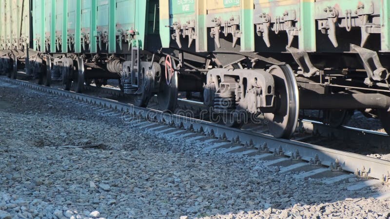 Train Movement To the Camera, Focus on Wheels Stock Video - Video of ...