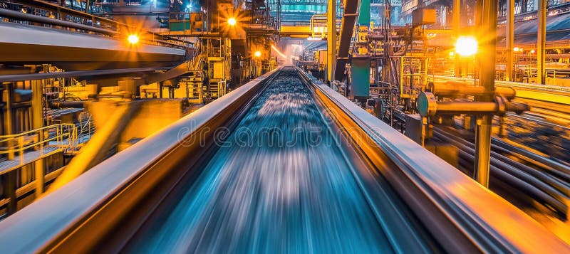 Train is Moving Down the Tracks at Night Stock Photo - Image of puddle ...