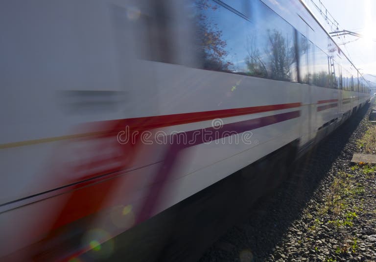 Train moving fast stock image. Image of electric, depot - 81495041