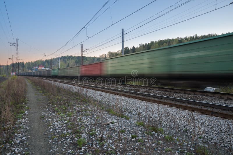 Train moving at high speed stock photo. Image of carriage - 138247482