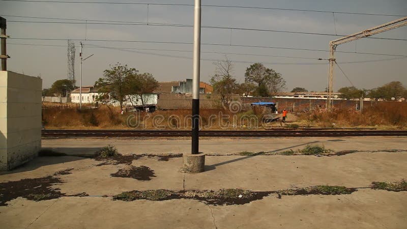 Train Moving through the Station Stock Video - Video of railway, india ...
