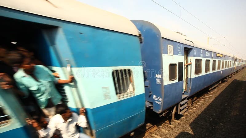 Train Moving through the Station Stock Video - Video of railway, india ...