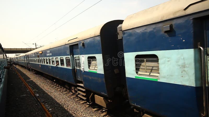 Train Moving through the Station Stock Video - Video of railway, india ...