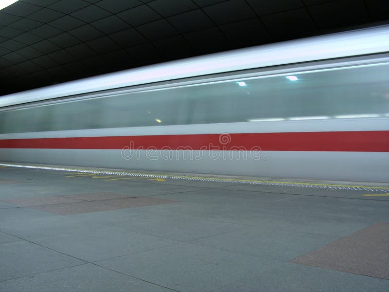 Subway Train Fast Approaching Stock Photo - Image of commuting, track ...