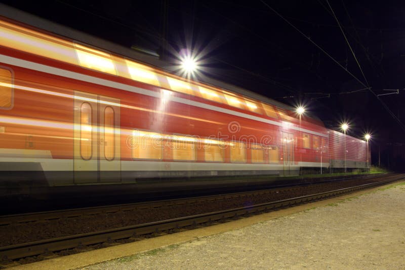 Train At Night Picture. Image: 1470327