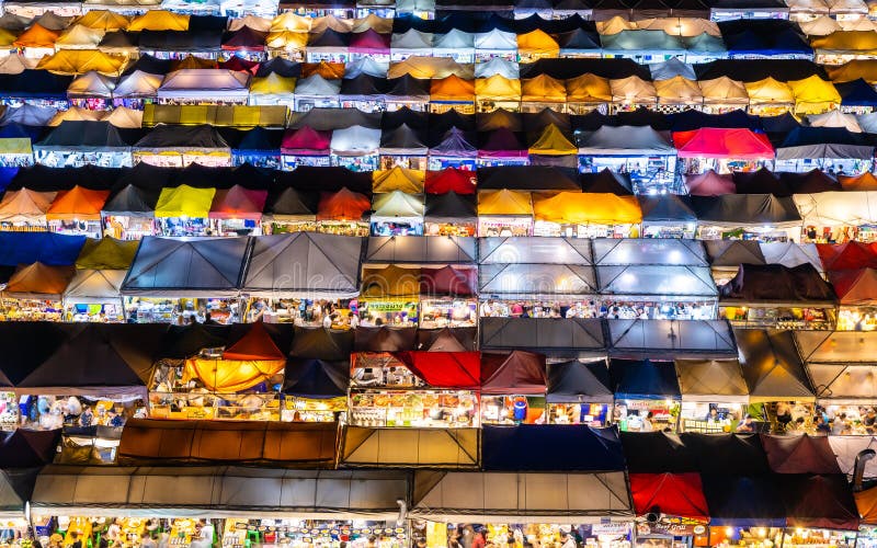 Train Night Market Ratchada, Bangkok, Thailand Editorial Image - Image ...