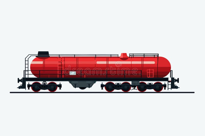 Train Oil Tanker Isolated Vector Style Illustration Stock Vector ...