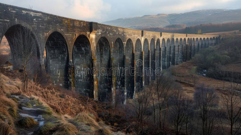 From the Train One Can See the Intricate Details of the Viaduct a ...