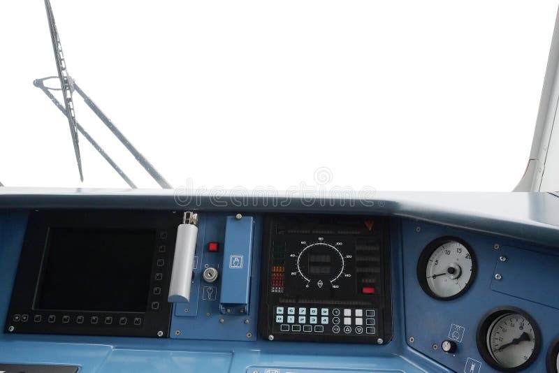 Train operator s cab stock photo. Image of empty, computer - 59225792