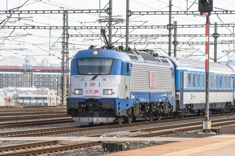 Train Painted Blue Captured from the Front Editorial Stock Photo ...