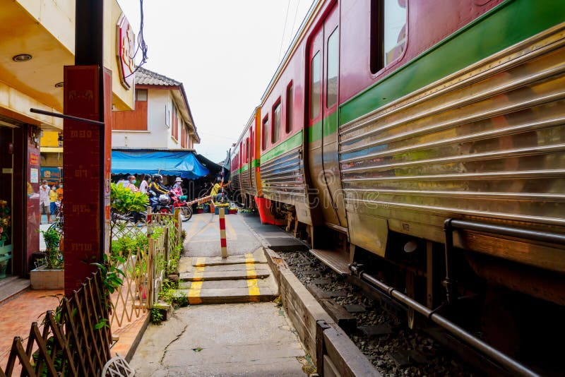 A Train Parked Inside a Train Station. Front View of Train. Editorial ...