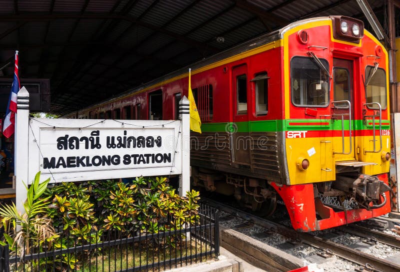 A Train Parked Inside a Train Station. Front View of Train. Editorial ...