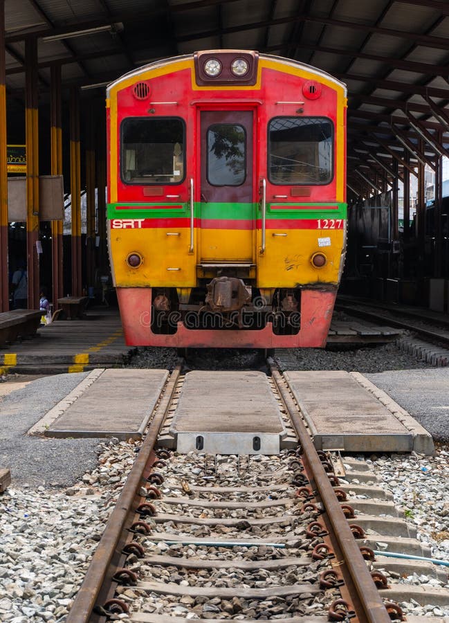 Front View of Vintage Train on White Background. Stock Image - Image of ...