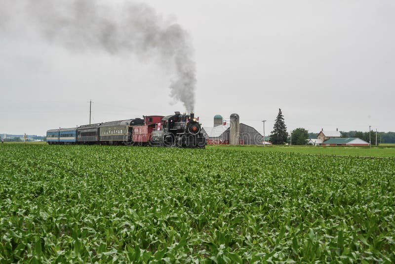 Train Passing through a Field Stock Image - Image of flow, abstract ...