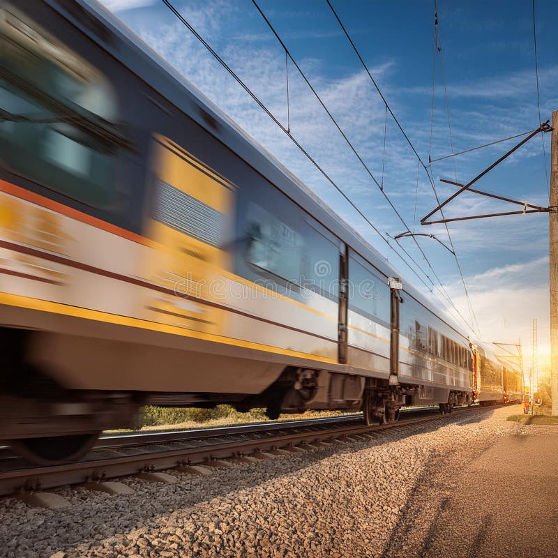 Train Passing, AI Generated Stock Illustration - Illustration of trip ...