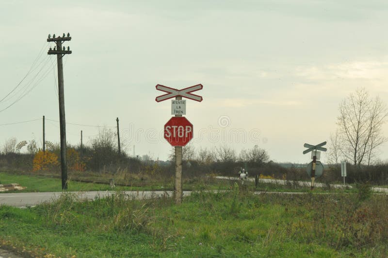 Train passing sign stock image. Image of track, railroad - 104083813