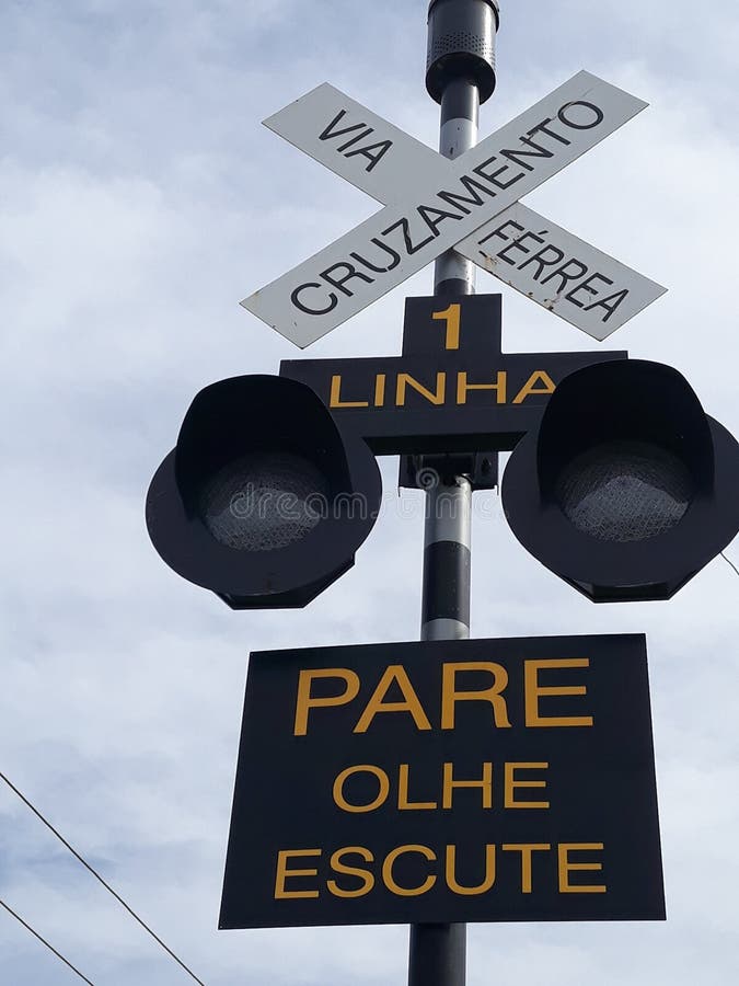 Stop look and listen stock photo. Image of track, notice - 71934704