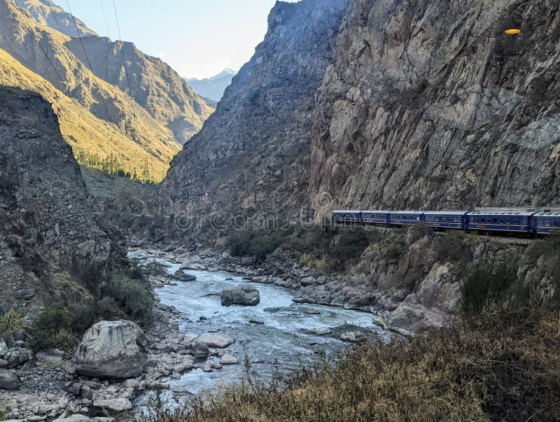 Train in Peru stock photo. Image of alps, machu, landscape - 273258466